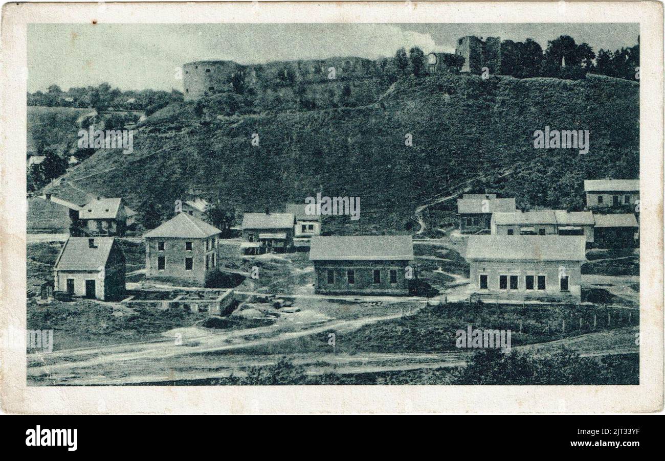 Trembowla. Zamek. Dzielnica żydowska, synagogi Stock Photo - Alamy