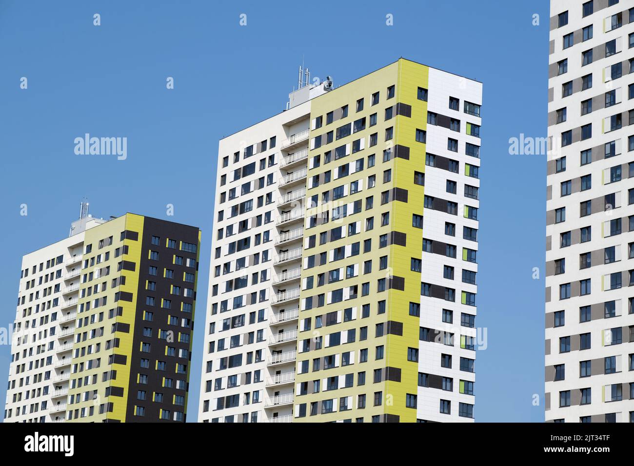 Facade of modern building in city. From below of contemporary high rise ...