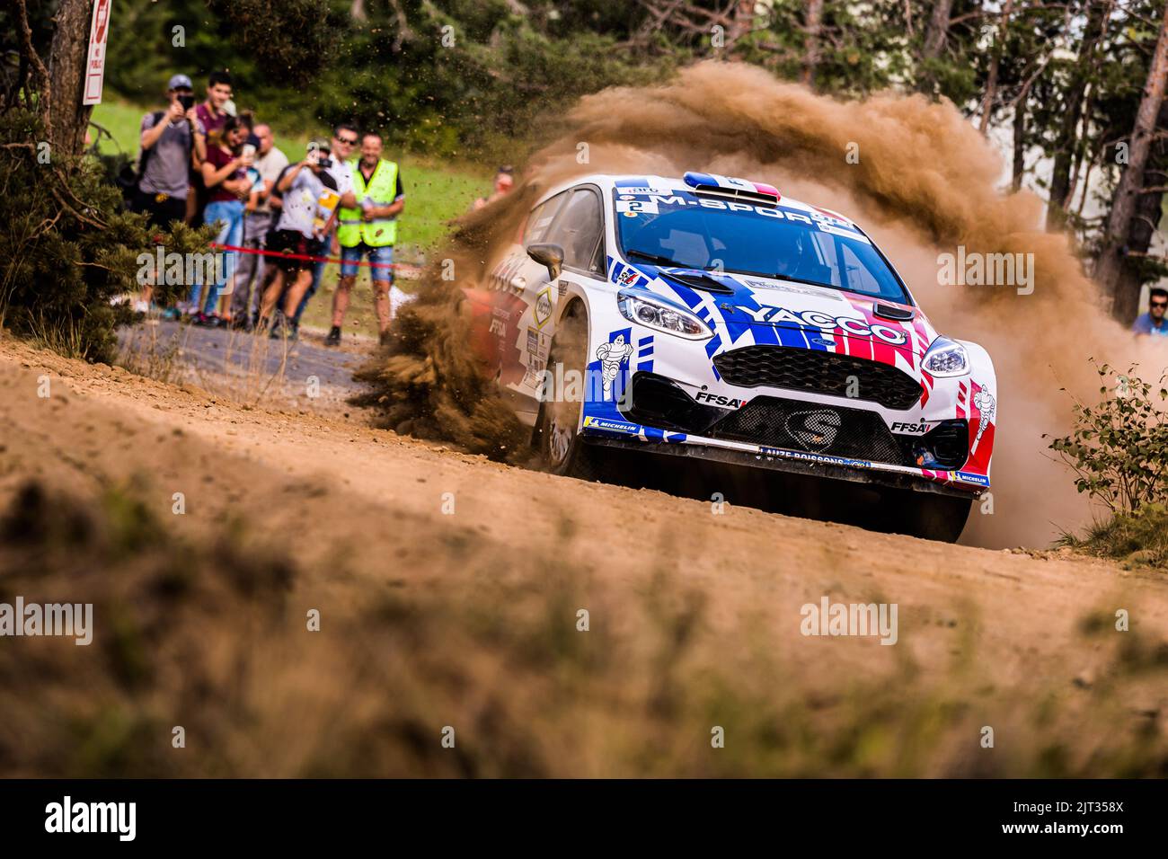 02 TODESCHINI Florent, BARRAL Florian, Ford Fiesta Rally2, action ...