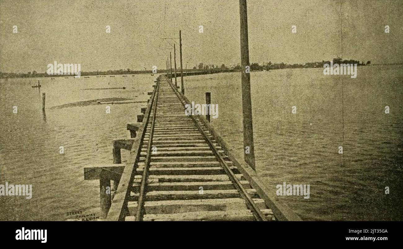 Trestle on the Grand View Beach Railway Stock Photo - Alamy