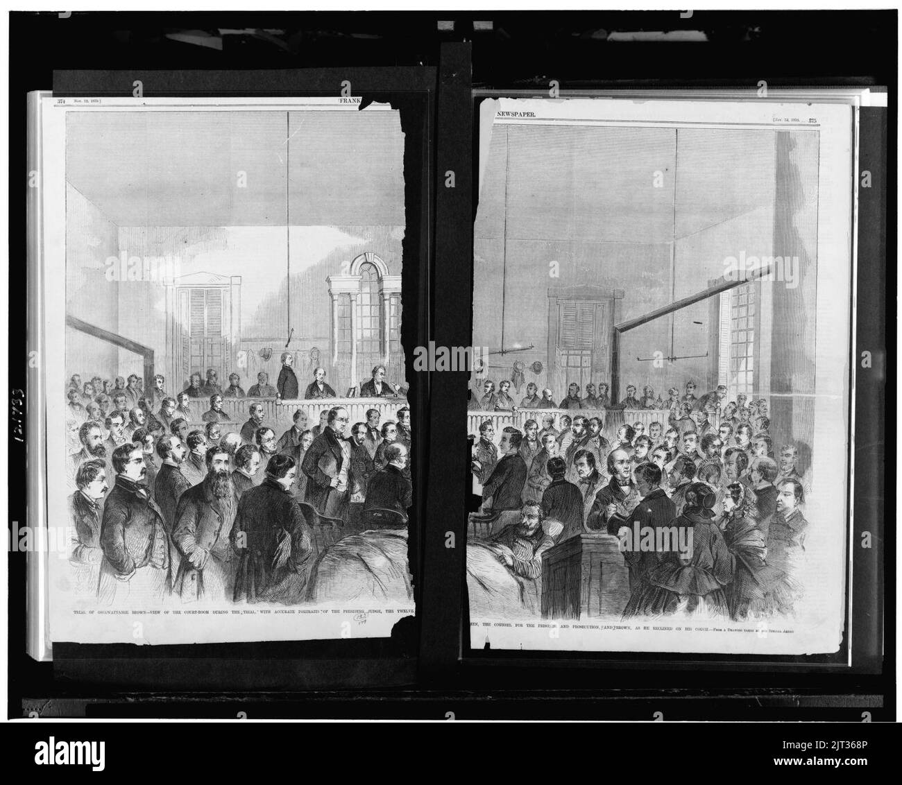 Trial of Ossawattamie (sic) Brown View of the court-room during the ...