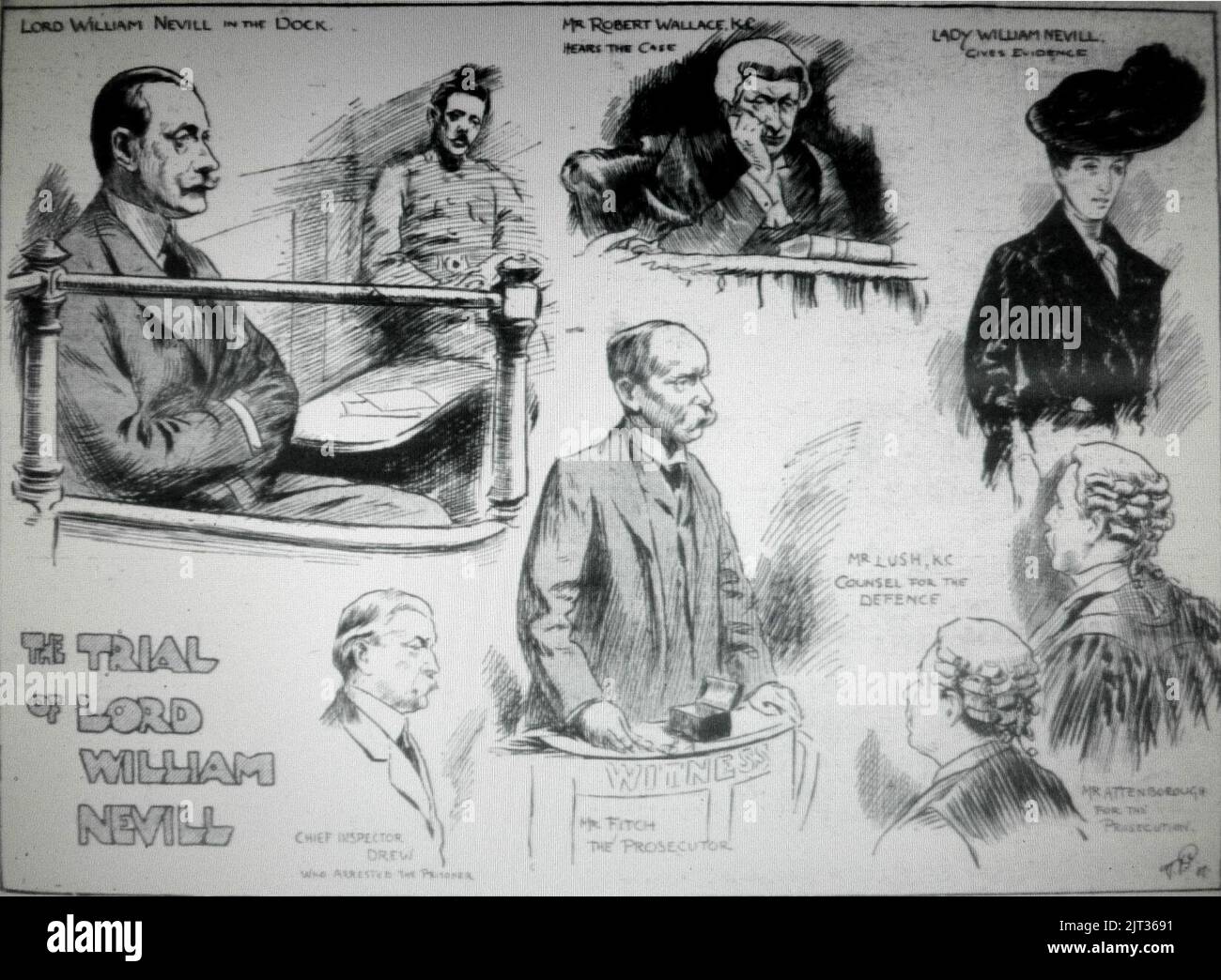 Trial of Lord W Nevill 1907 (1a Stock Photo - Alamy