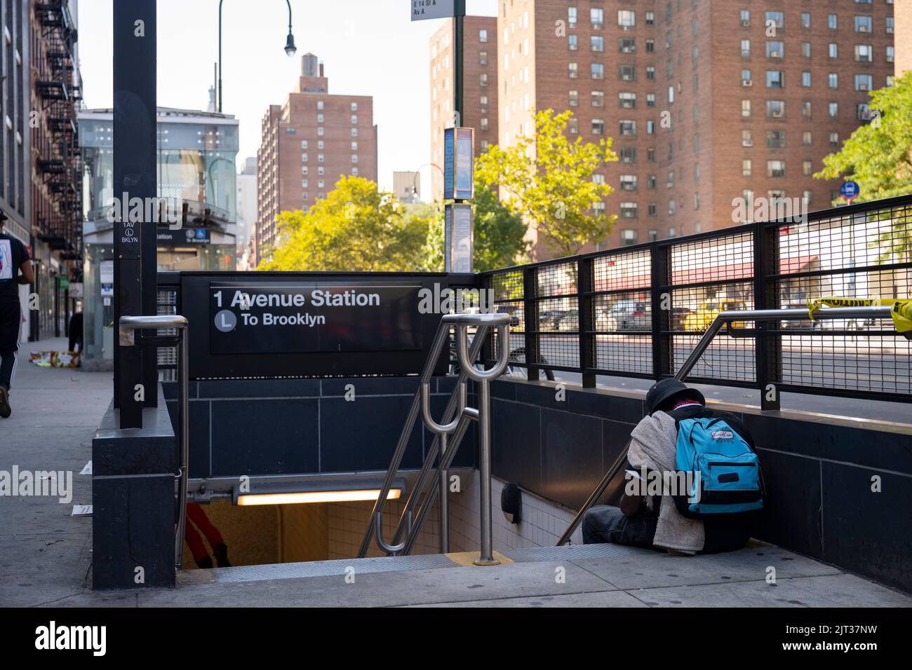 New York, New York, USA. 23rd Aug, 2022. August 23, 2022: A man with a ...