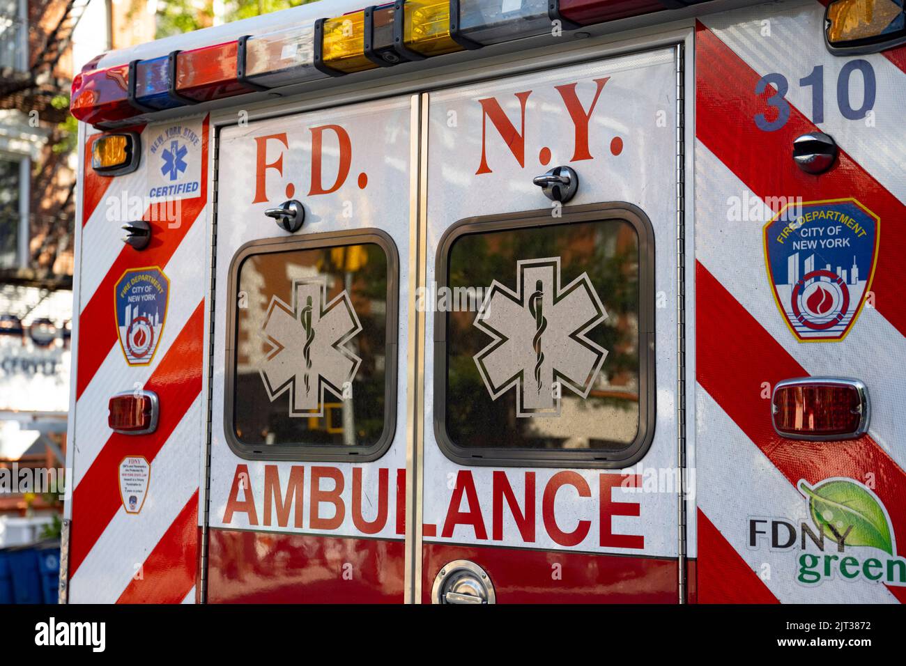 New York, New York, USA. 23rd Aug, 2022. August 23, 2022: An FDNY EMS ...