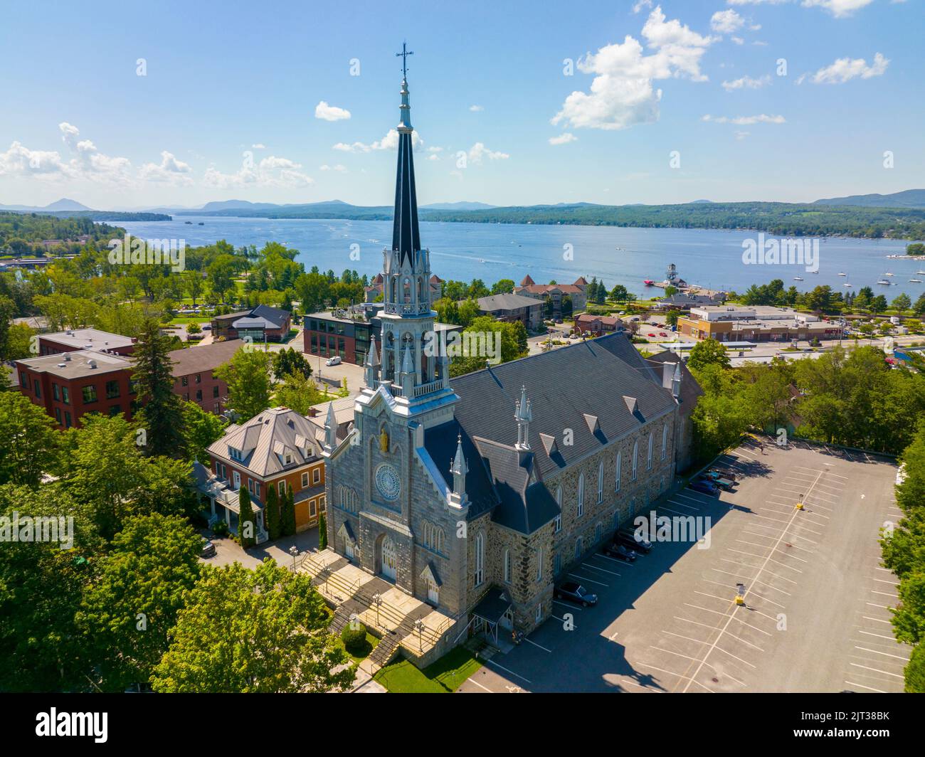 Saint Patrice Church aerial view at 115 Rue Merry N in historic ...