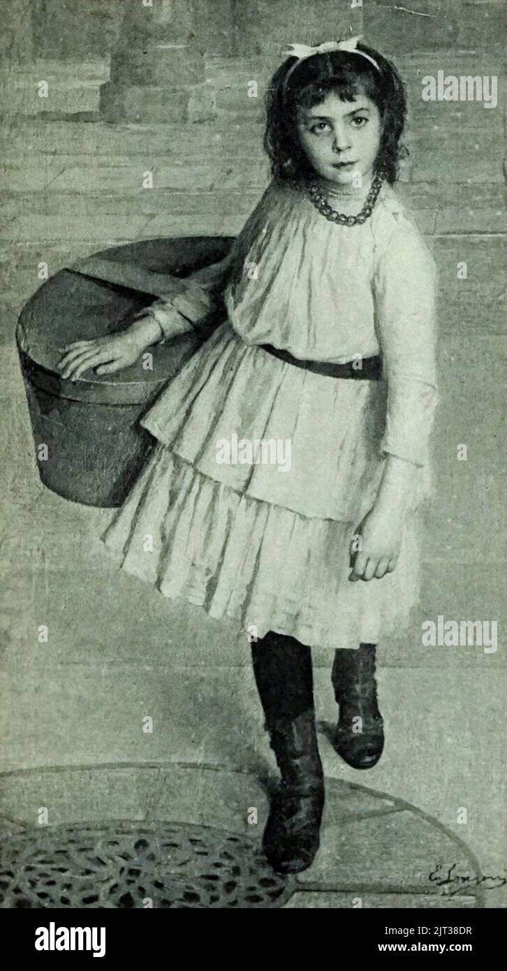 Triennale di Brera (1891) 002 La piscinina, quadro di Emilio Longoni ...