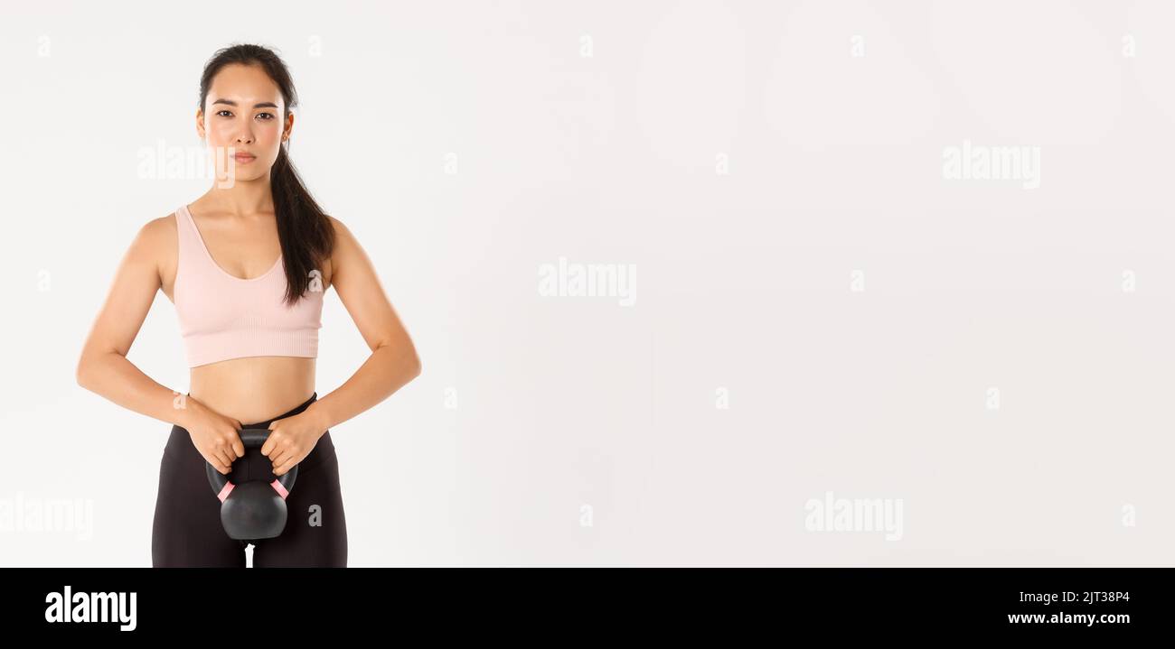 Sport, wellbeing and active lifestyle concept. Serious and focused ...