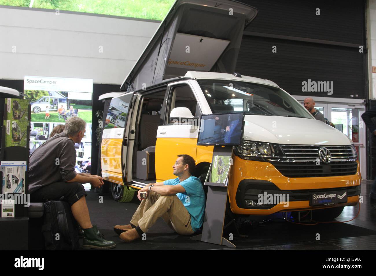 Dusseldorf, Germany. 27th Aug, 2022. People visit the Caravan Salon ...