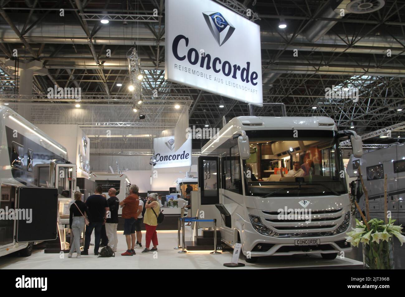 Dusseldorf, Germany. 27th Aug, 2022. People visit the Caravan Salon ...