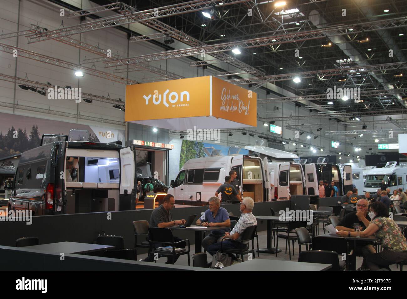 Dusseldorf, Germany. 27th Aug, 2022. People visit the Caravan Salon ...