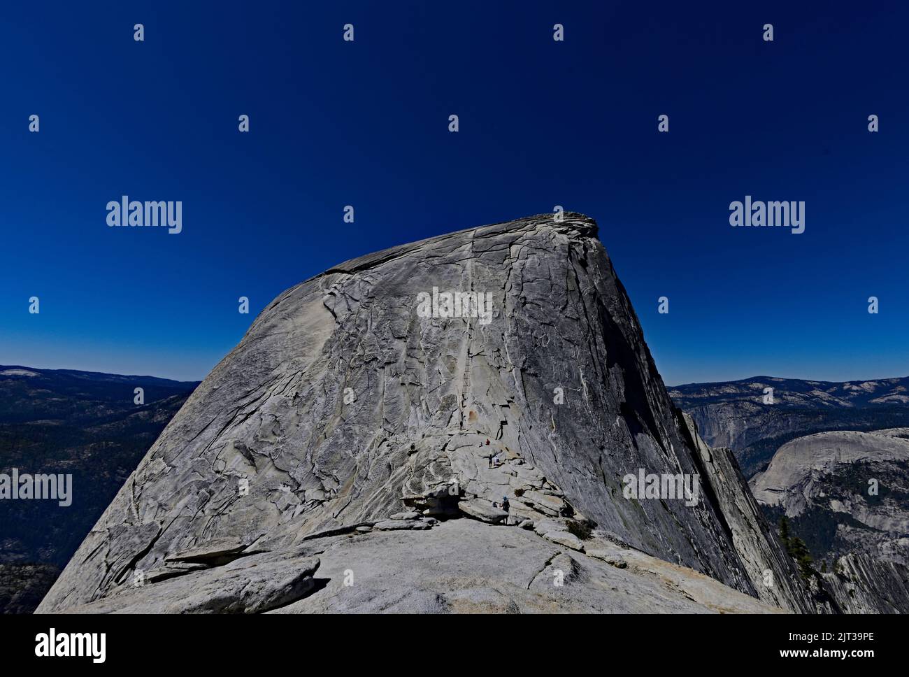 Yosemite Half Dome - Close up view from Sub Dome Summit Stock Photo - Alamy
