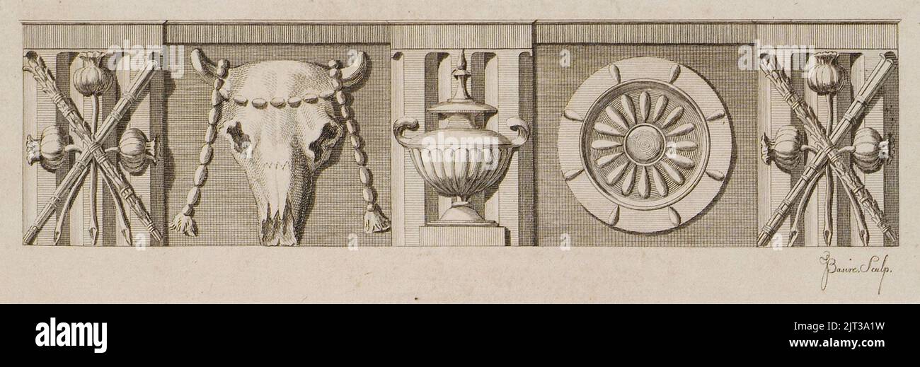 Triglyph and metopes - Stuart James And Revett Nicholas - 1762 Stock ...