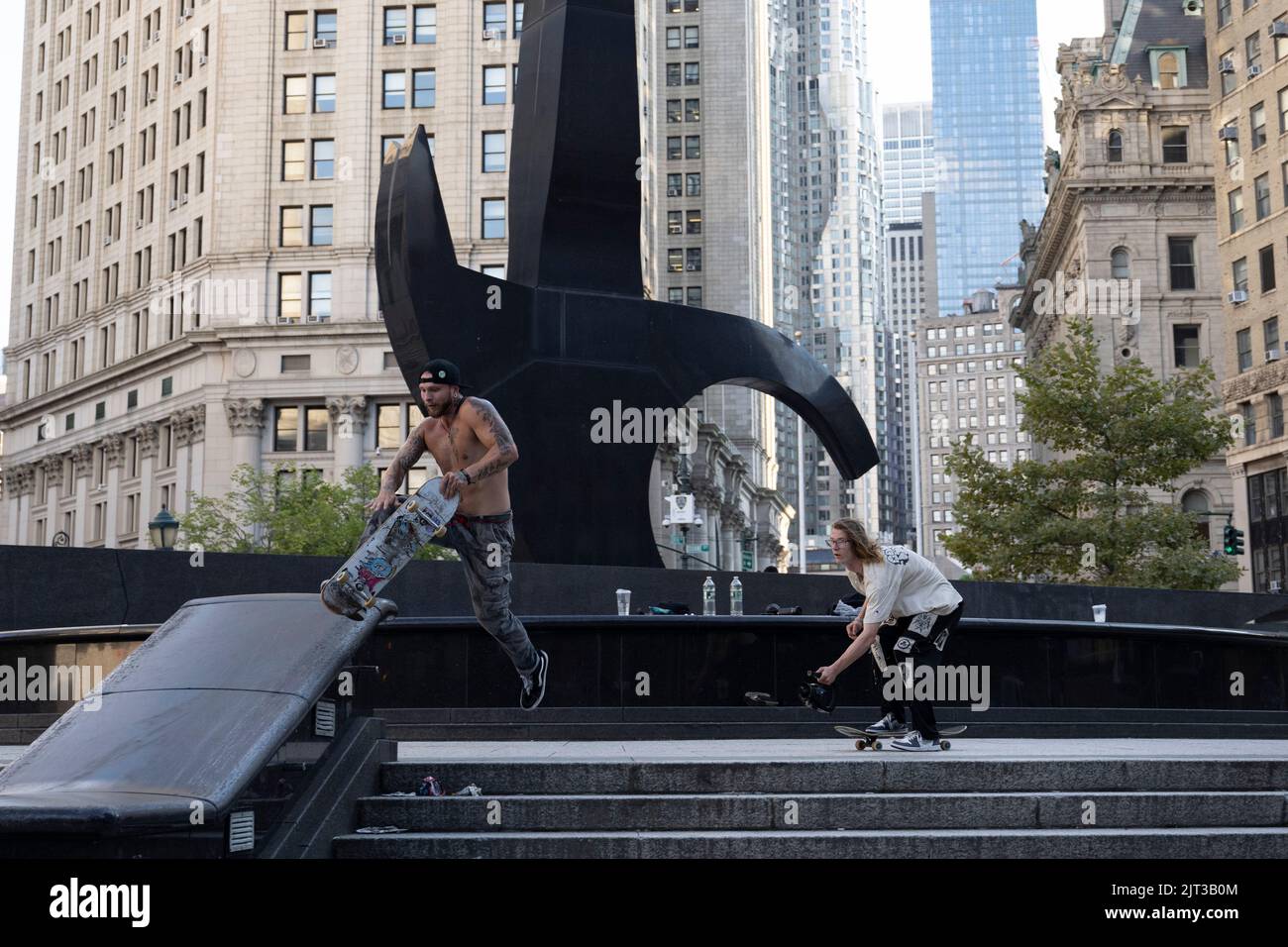 New York, New York, USA. 23rd Aug, 2022. August 23, 2022: Skateboarders ...