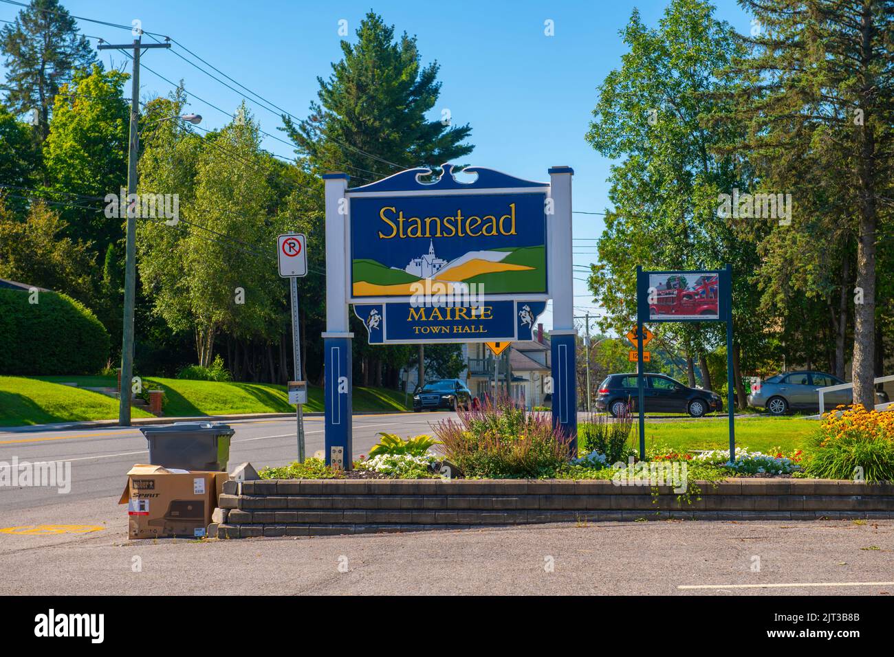 Stanstead town hall at 425 Rue Dufferin Street in historic town center ...