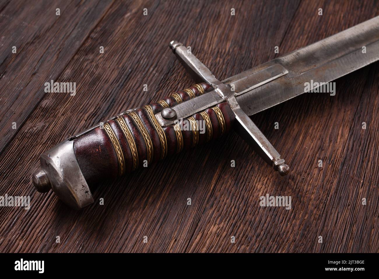 Polish Saber Sword on wooden deck, 17th century. Poland, Lithuania ...