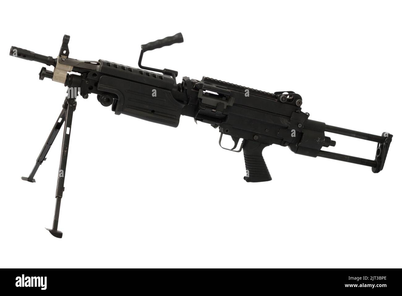 M249 machine gun isolated on white background Stock Photo - Alamy