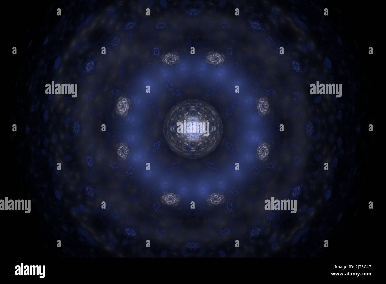 A digital render of an abstract fractal on a black background Stock ...