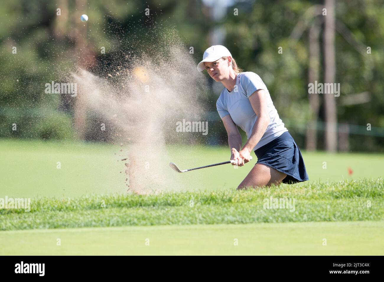 August 27, 2022: Ally Ewing of the United States blasts a wedge shot ...