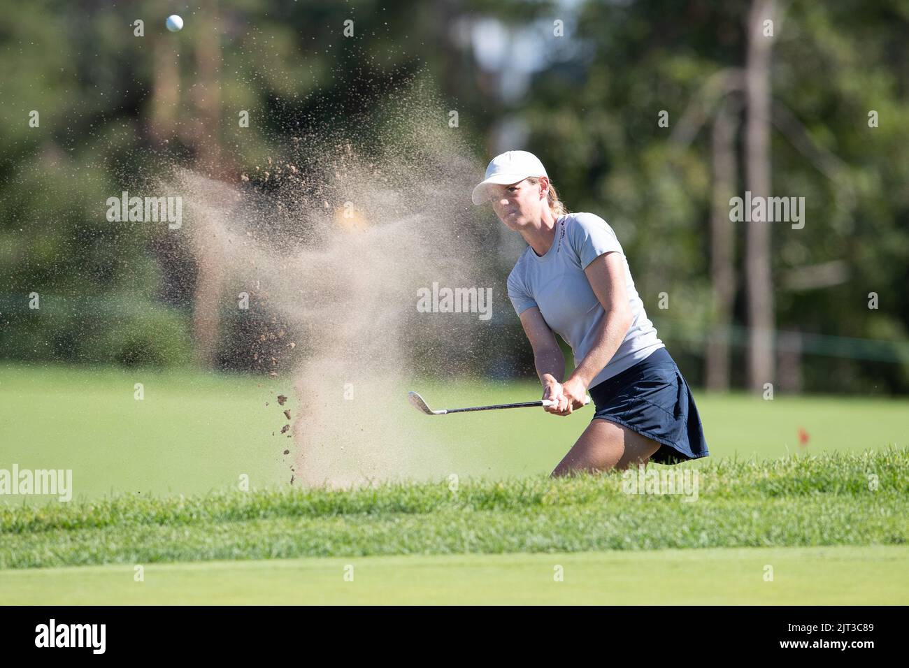 August 27, 2022: Ally Ewing of the United States blasts a wedge shot ...