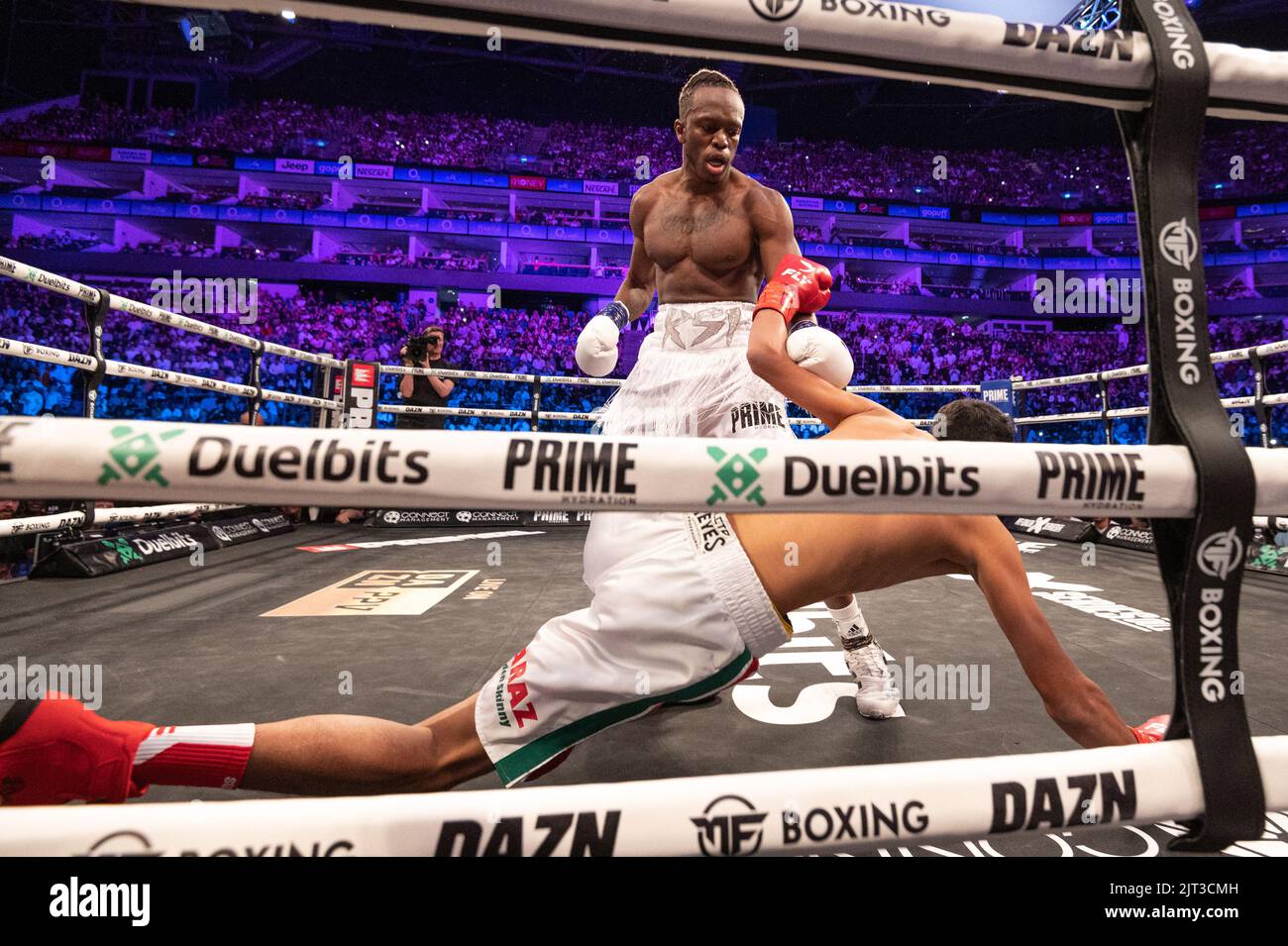 Youtube personality KSI of England and Luis Alcaraz Pineda of Mexico ...