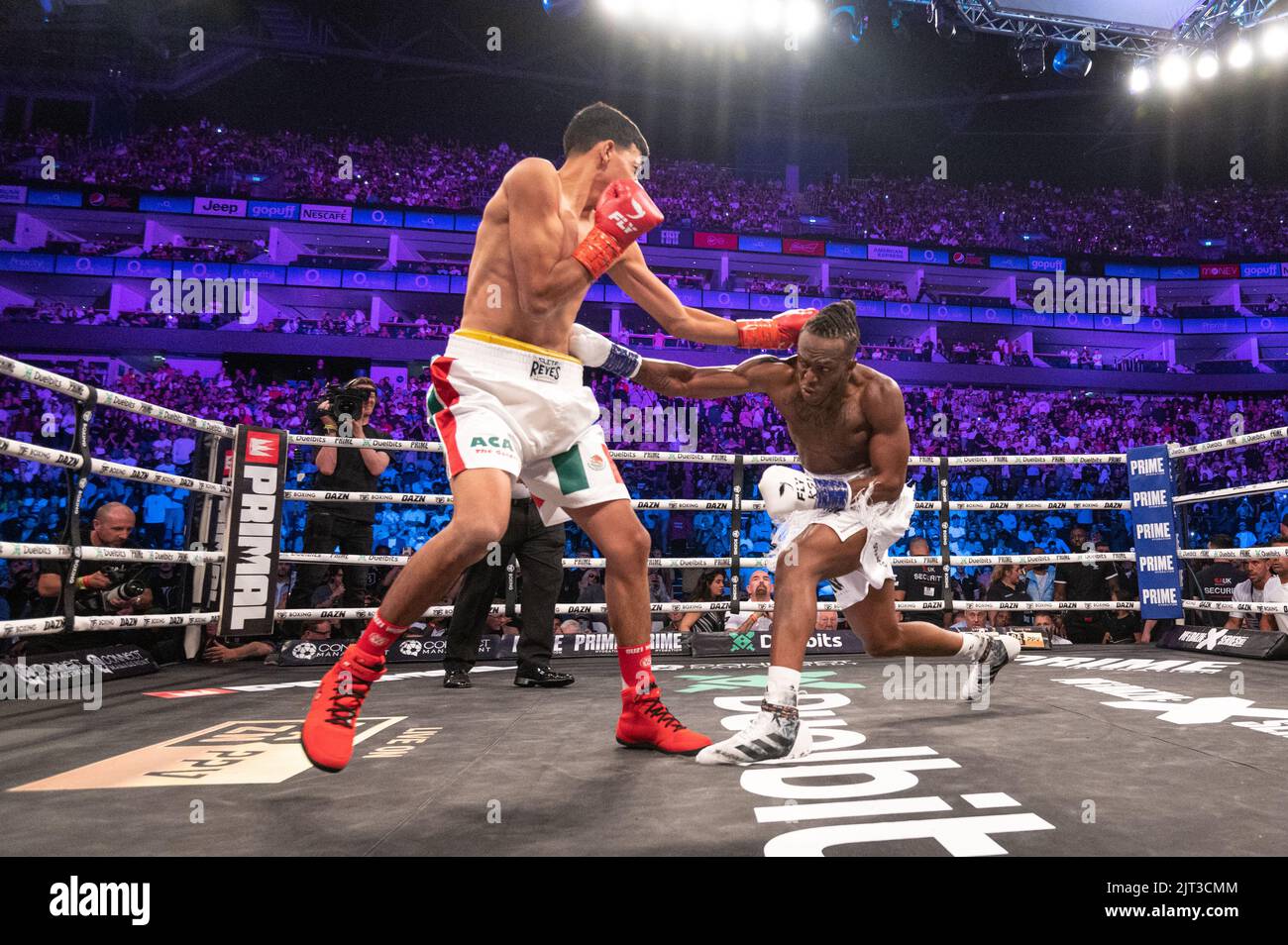 Youtube personality KSI of England and Luis Alcaraz Pineda of Mexico ...