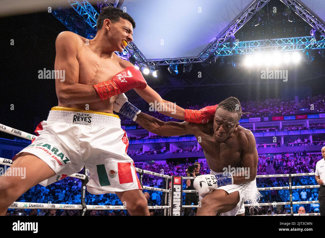 Youtube personality KSI of England and Luis Alcaraz Pineda of Mexico ...