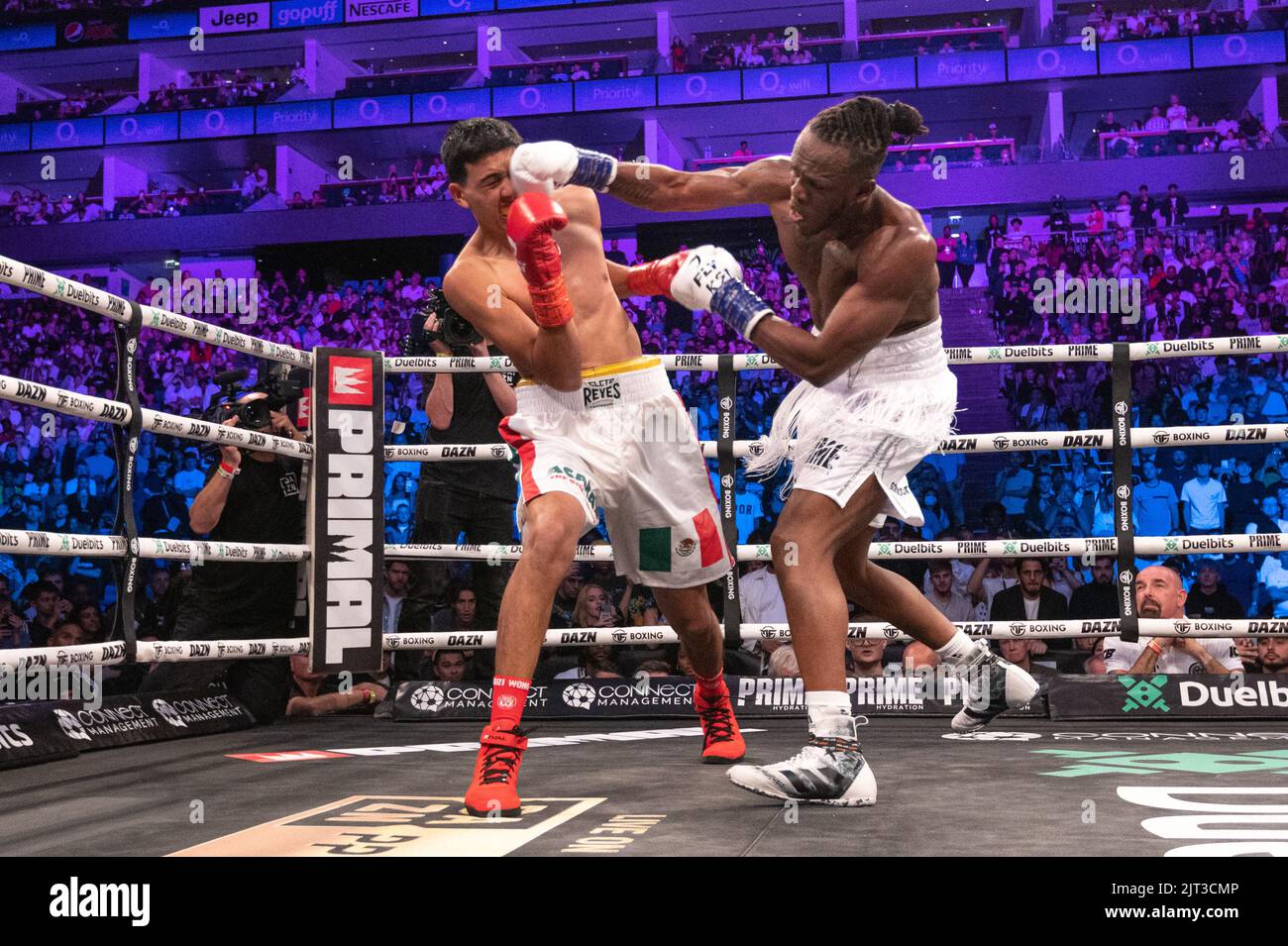 Youtube personality KSI of England and Luis Alcaraz Pineda of Mexico ...