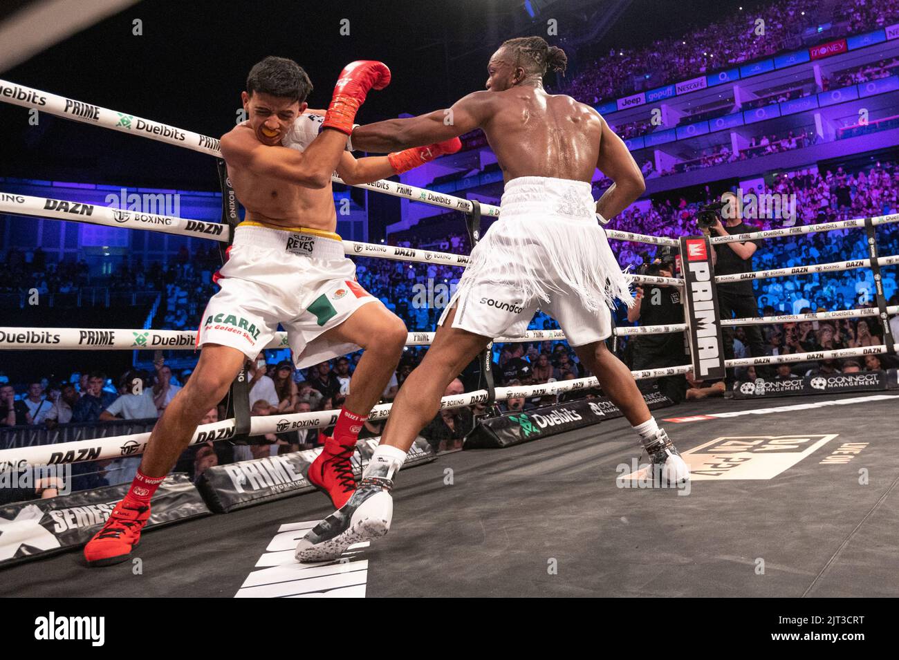 Youtube personality KSI of England and Luis Alcaraz Pineda of Mexico ...