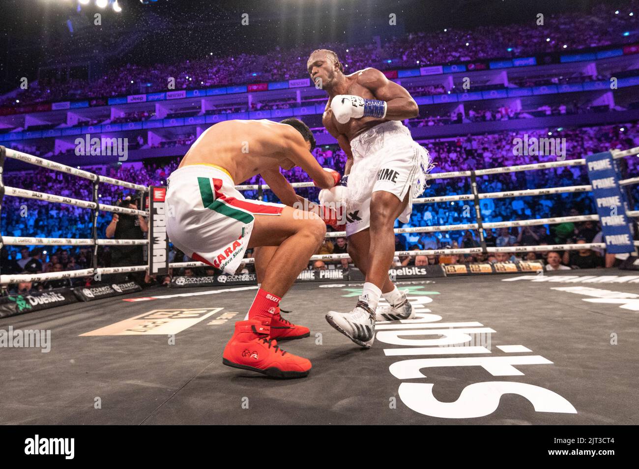 Youtube personality KSI of England and Luis Alcaraz Pineda of Mexico ...
