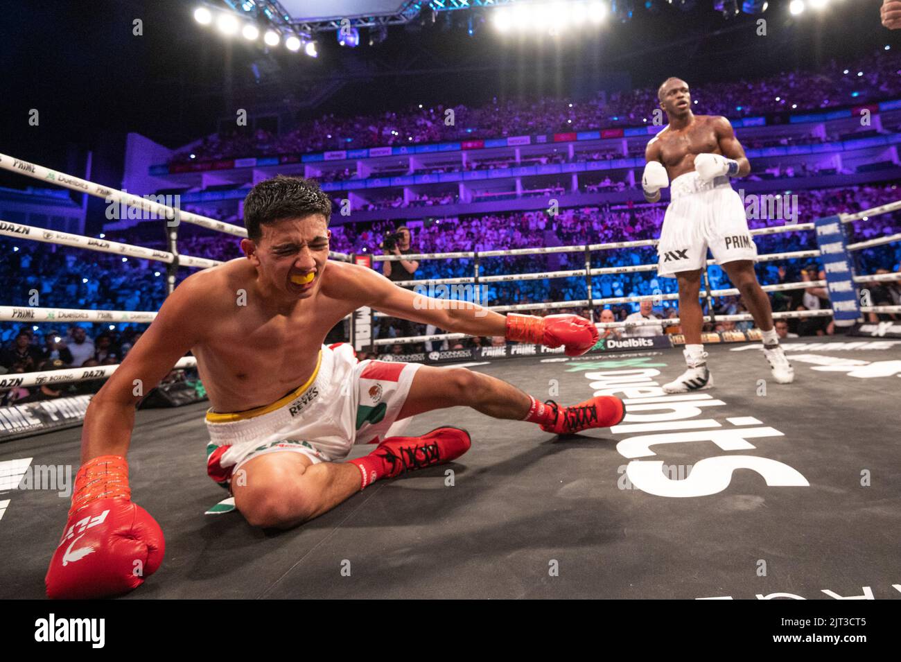 Youtube personality KSI of England and Luis Alcaraz Pineda of Mexico ...