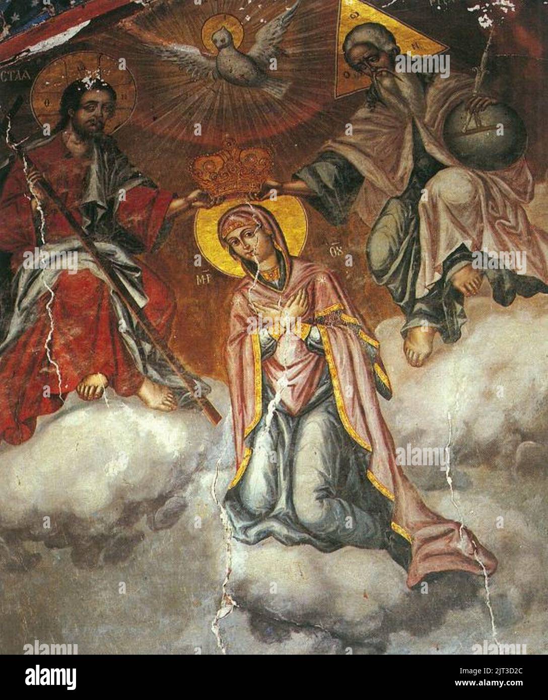 Trinity and Mary Fresco Toma Vishanov Dimitar Molerov 1811 Rila ...