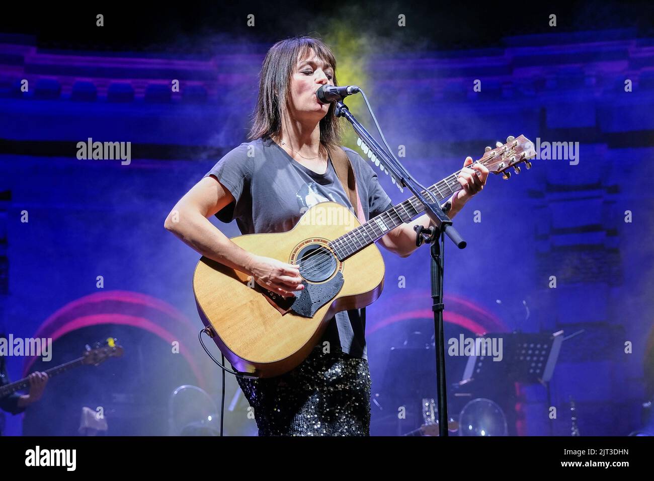 Mantua, Italy. 27th August 2022. The italian singers song writer Carmen ...