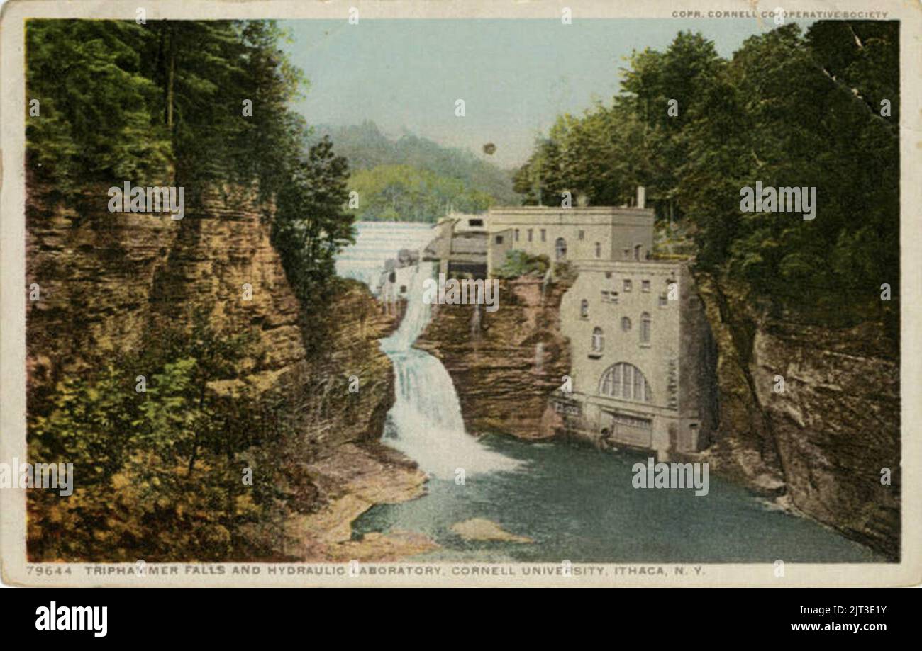 Triphammer falls and Hydraulic Labatory, Cornell University Stock Photo - Alamy
