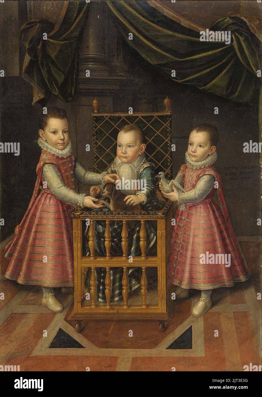 Triple portrait of Filippo Emanuele, Emanuele Filiberto and Vittorio ...