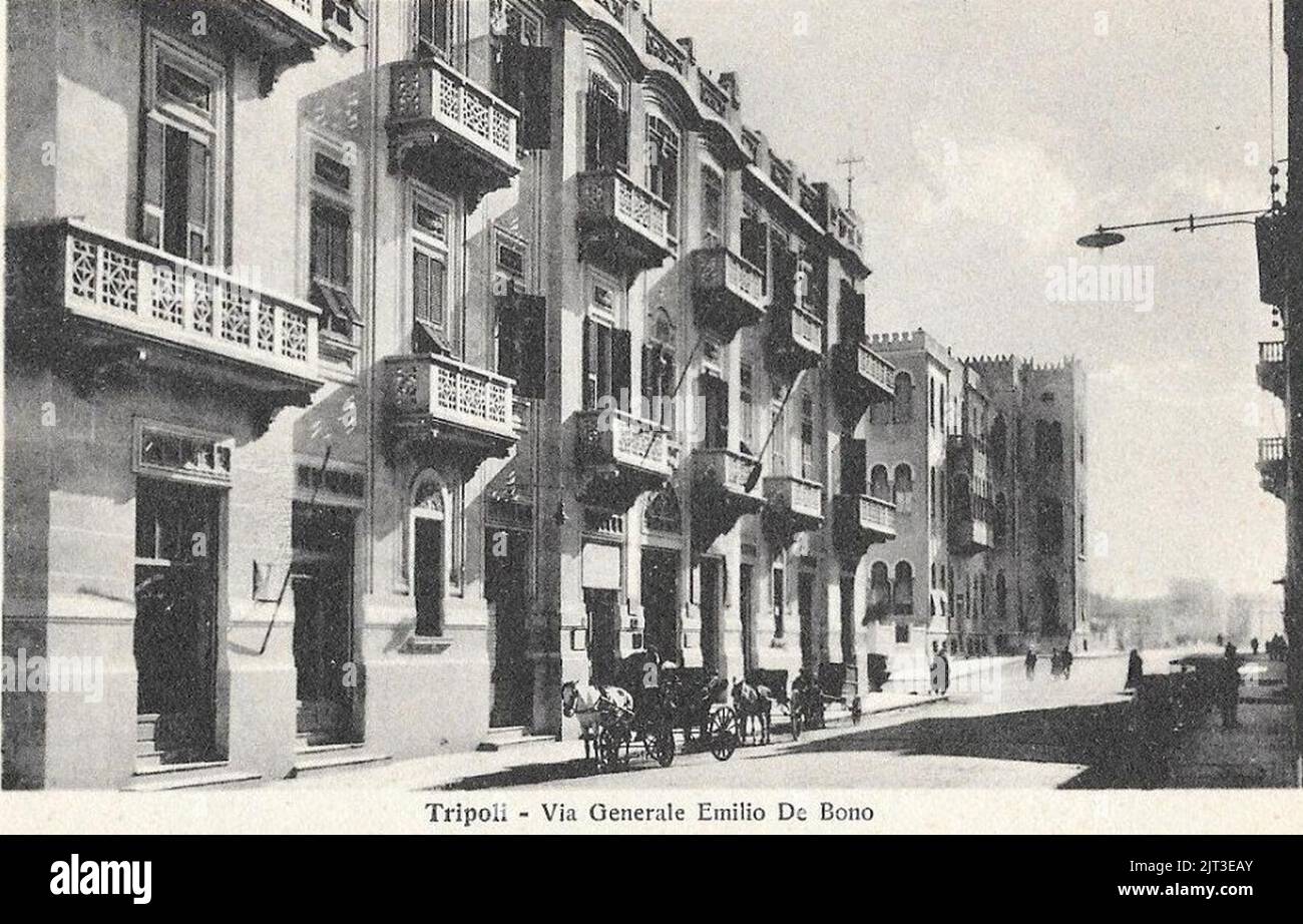 Tripoli, Via Generale Emilio De Bono Stock Photo - Alamy