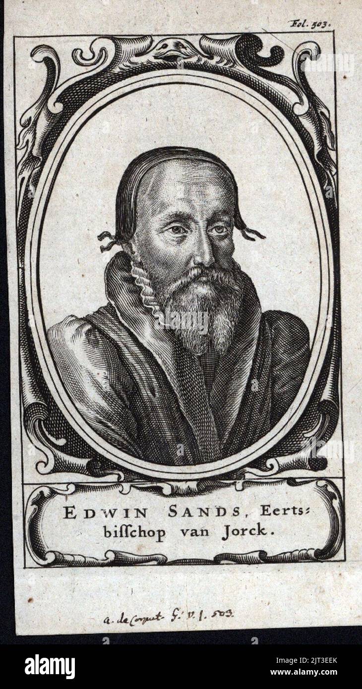 Tripota Edwin Sandys portraits 121 1 121 anon 1410 p 900 Stock Photo ...