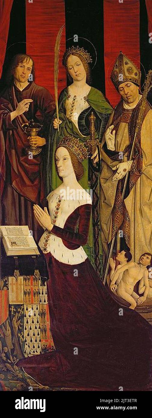 Triptych of The Burning Bush (Jeanne de Laval Stock Photo - Alamy