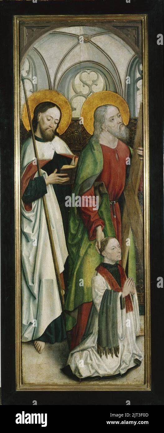 Triptyque avec Crucifixion Thomas, André et donateur Stock Photo - Alamy