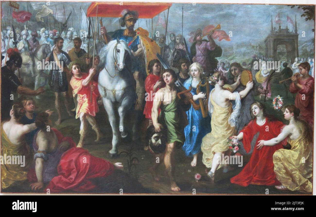 Triumph of king David (Hendrick van Balen Stock Photo - Alamy