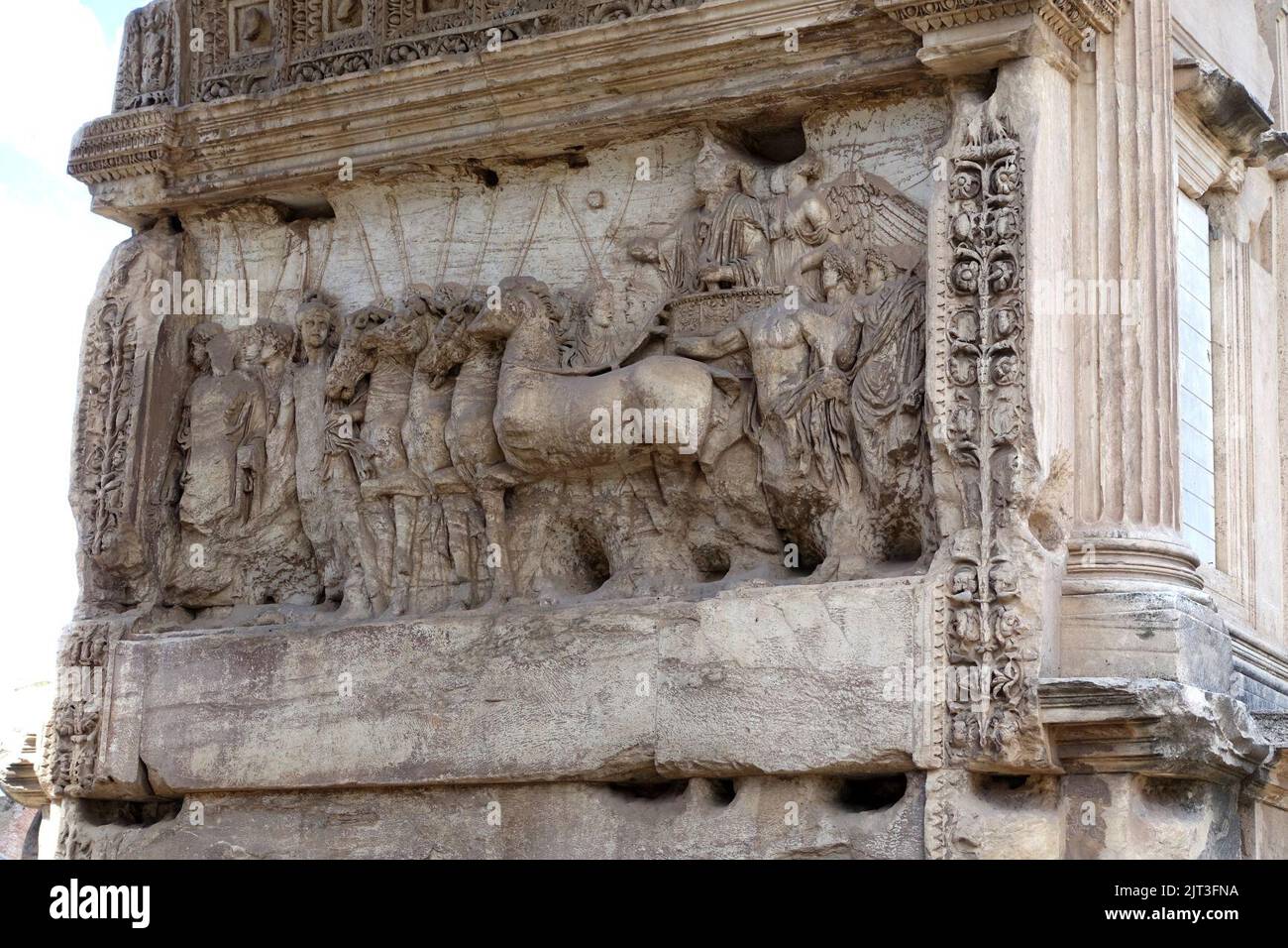 Triumph of Titus - Arch of Titus - Rome, Italy Stock Photo - Alamy