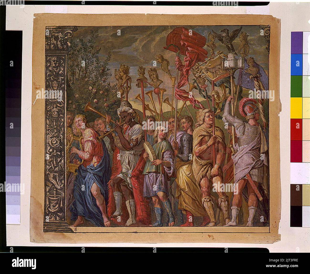 Triumph(us) Caesaris (The triumph of Julius Caesar), plate 8 Stock ...