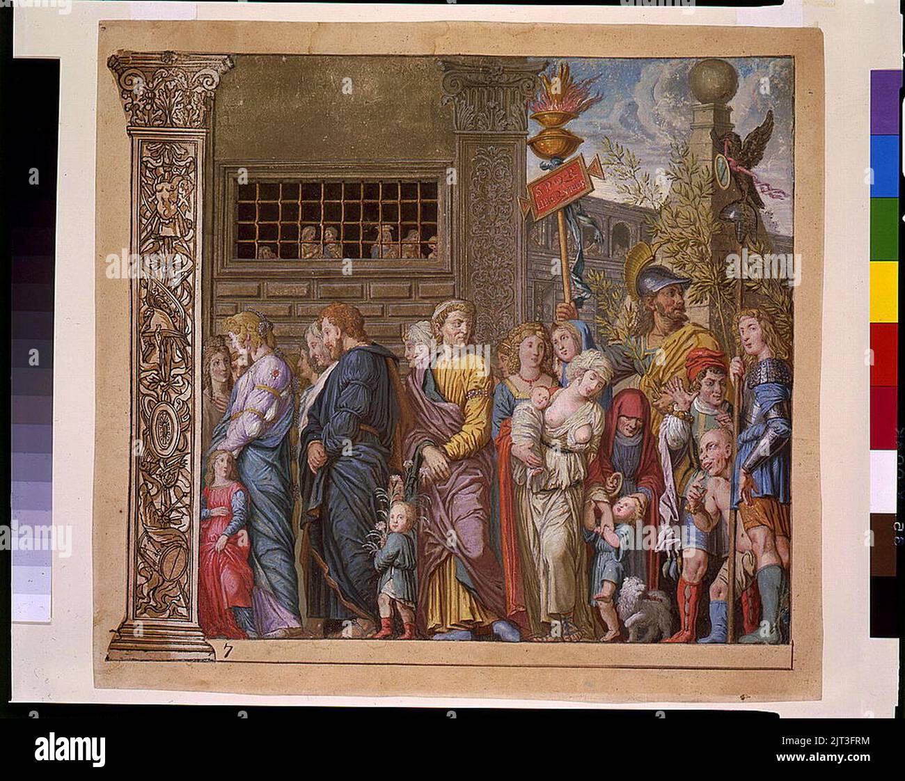 Triumph(us) Caesaris (The triumph of Julius Caesar), plate 7 Stock ...