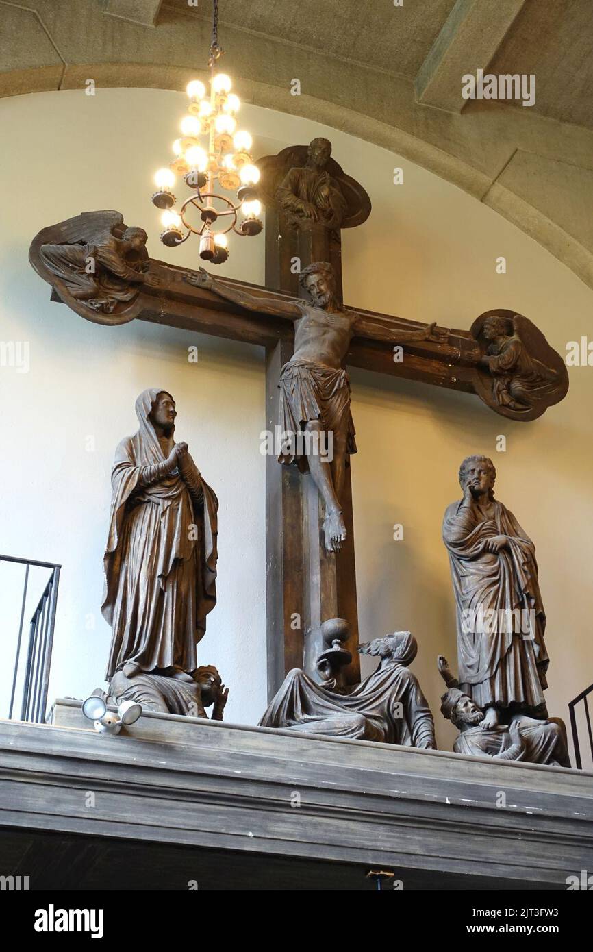 Triumphal cross, collegiate church of Wechselburg, Germany, c. 1230 ...