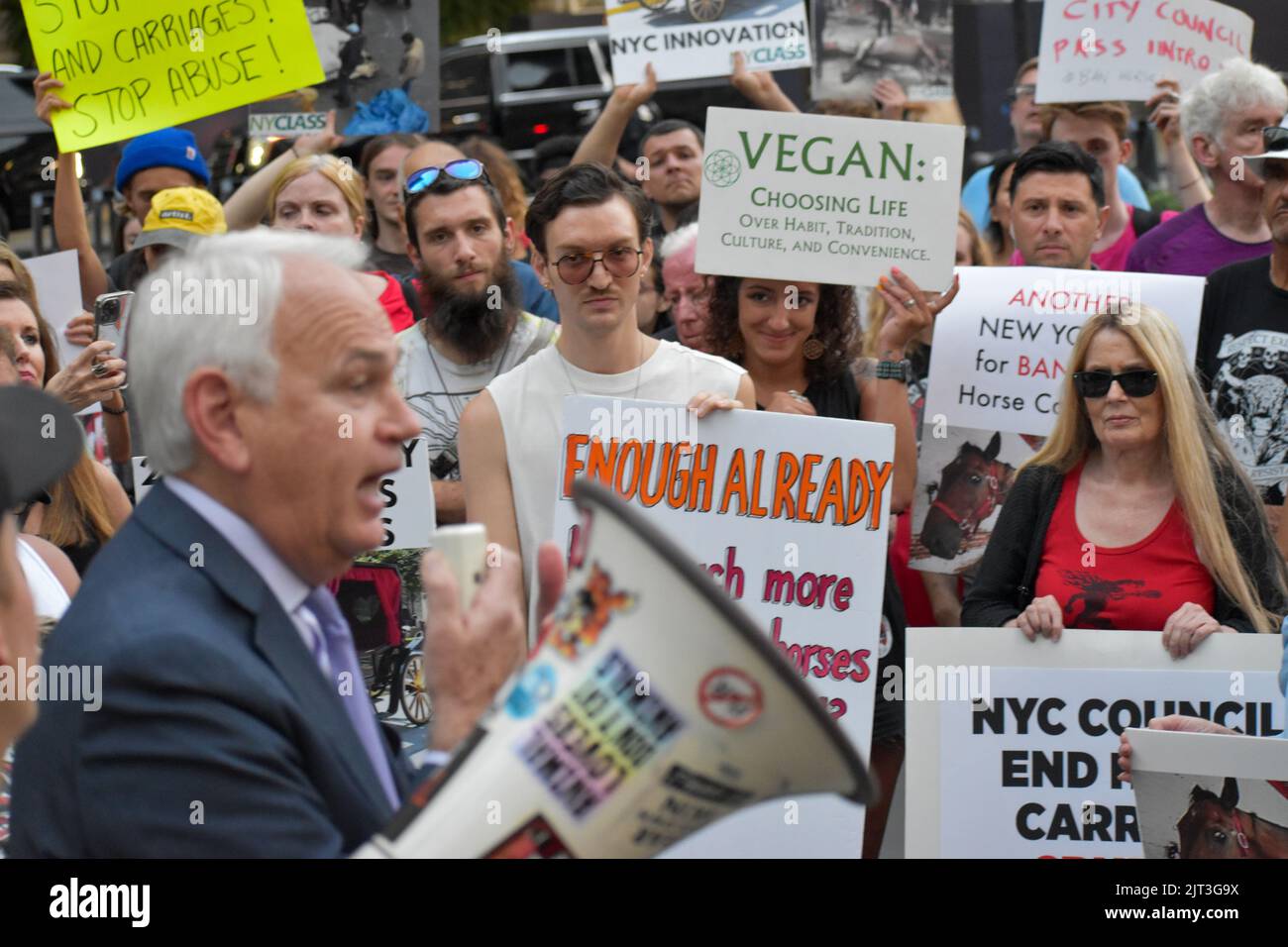 NYC Council Member Robert Holden is seen talking in front of the ...