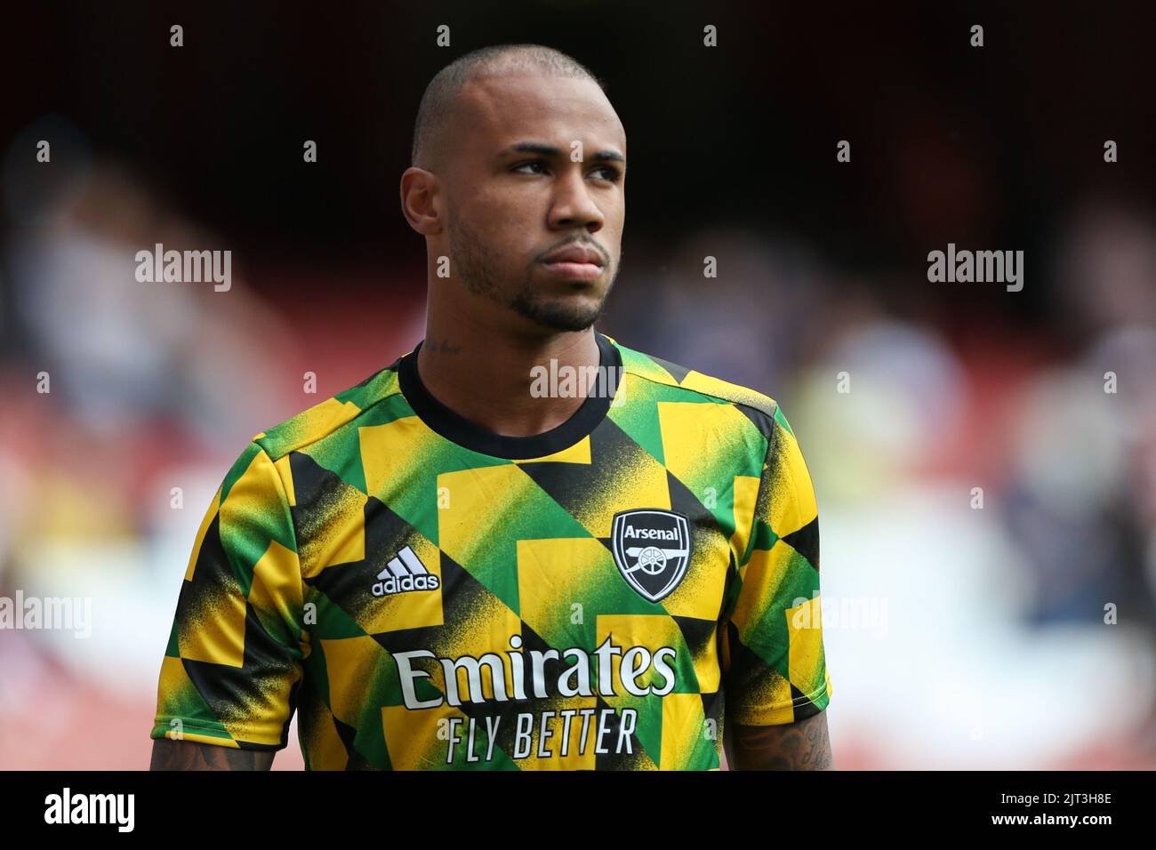 Gabriel #6 of Arsenal during the arm up Stock Photo - Alamy
