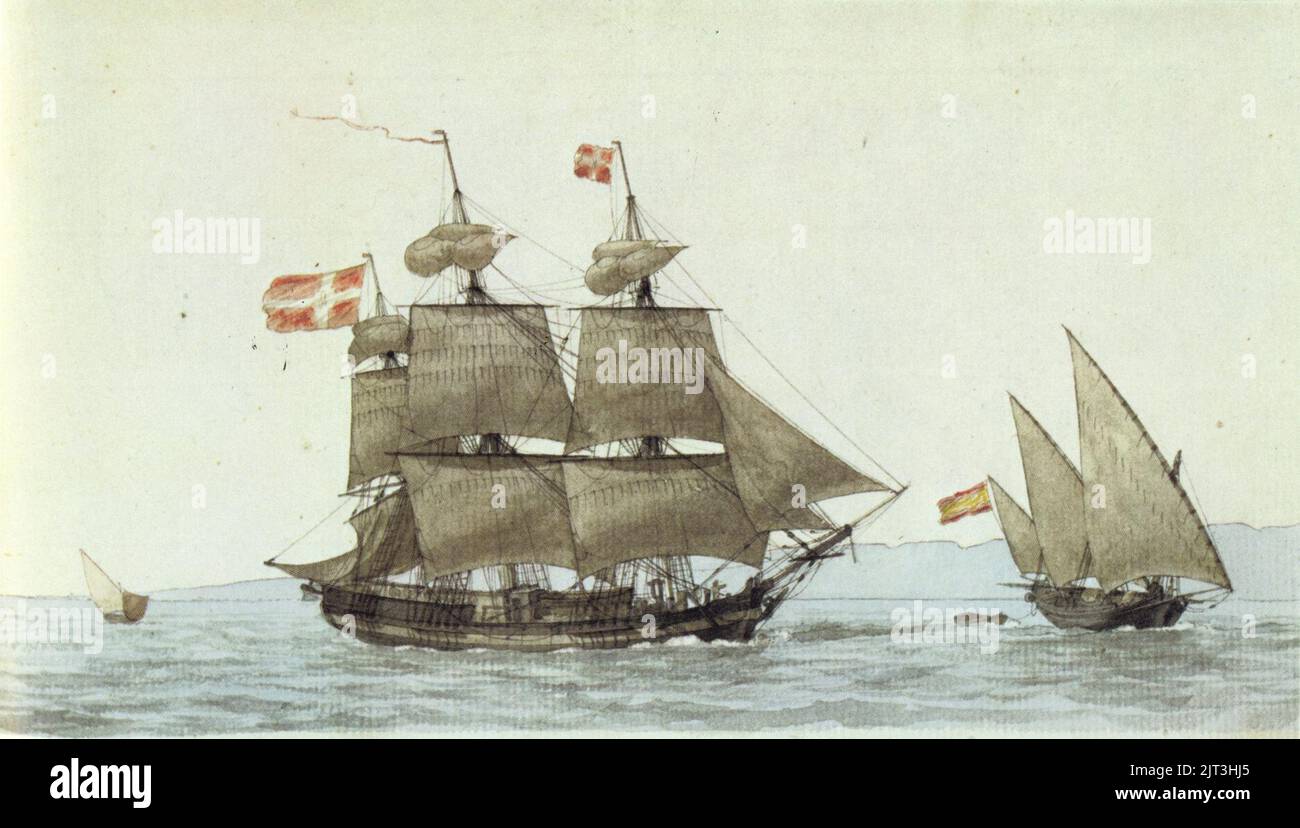 Trois-mats danois-Antoine Roux-p55 Stock Photo - Alamy