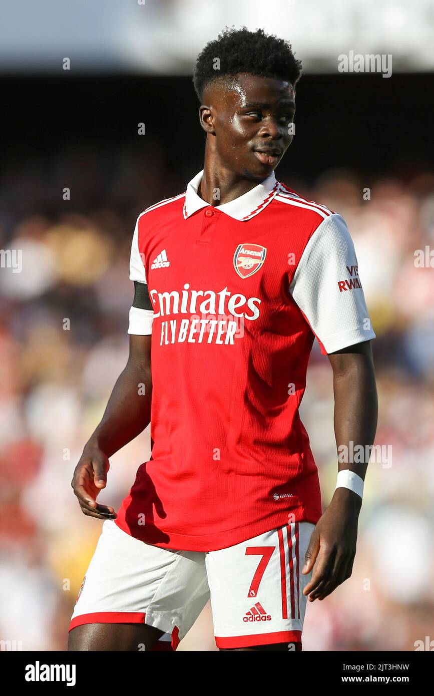 Bukayo Saka #7 of Arsenal Stock Photo - Alamy