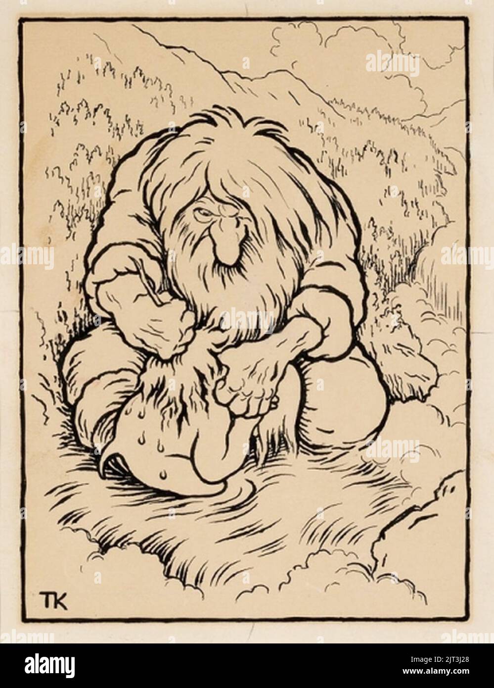 Troll som vasker ungen sin hi-res stock photography and images - Alamy