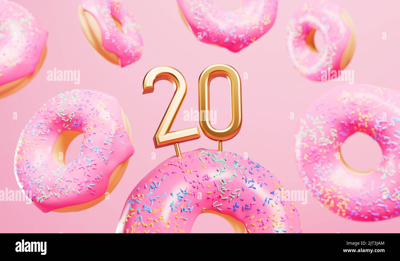 20th birthday background banner hi-res stock photography and images - Alamy