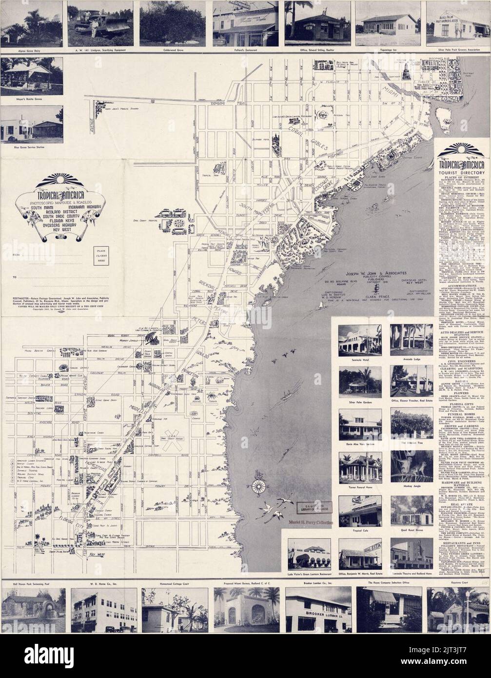 Tropical America photoscopic mapguide & roadlog - South Miami, Ingraham ...